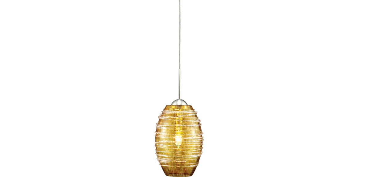 LBL Lighting HS284AM Single Light Color Wrapped Mini Pendant for Single ...