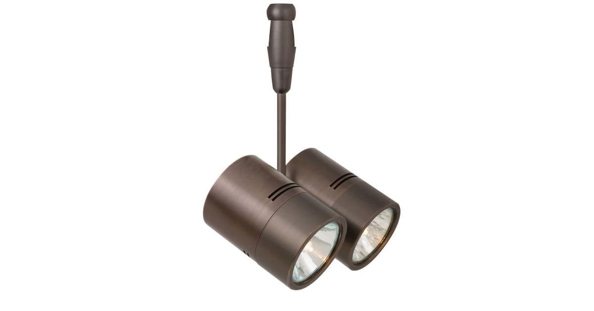LBL Lighting HE382BZ Two Light 340° Swivel Double Beam Track Head for ...