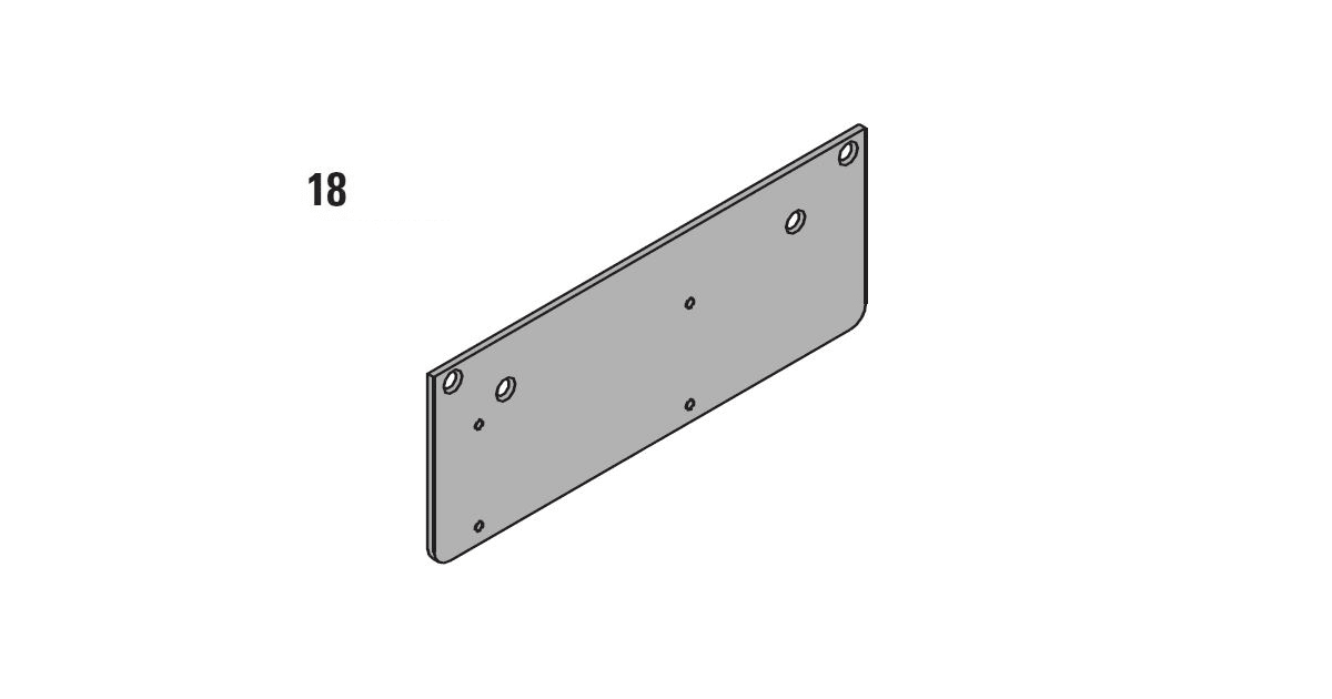 LCN 411018 Drop Plate for Hinge Mount Door Closers from the 4110 Series ...