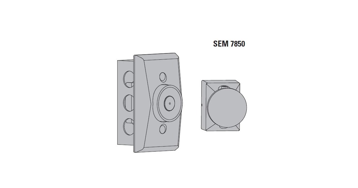 LCN SEM7850 7800 Series Standard Profile Recessed Wall Mount Hold Open ...