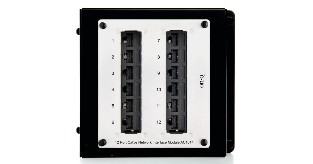 Legrand AC1014 On-Q 12 Port Cat 5e Network Interface Module | Build.com