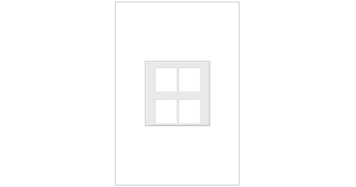 Legrand AC4PFW1 Wall Frame with 4 Keystone Data Connection Ports ...