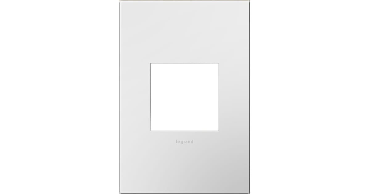 Legrand AWP1G2WHW10 adorne 1-Gang Screwless Wall Plate with Microban ...
