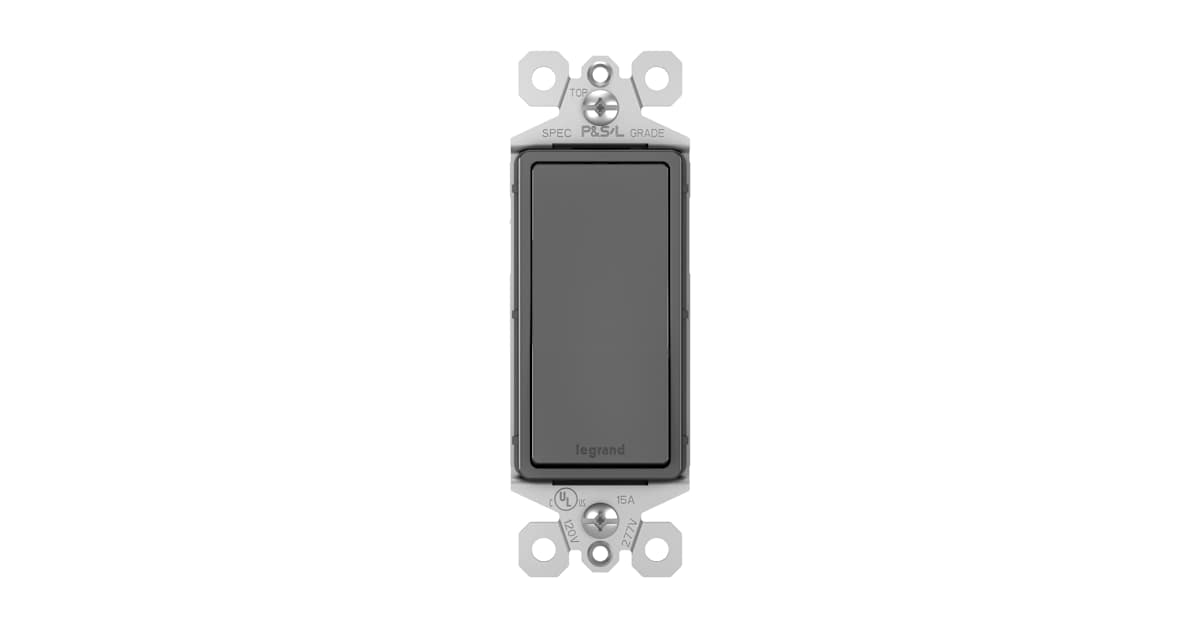 Legrand TM873BKCC10 Radiant 15 Ampere 3-Way Decorator Rocker Light ...