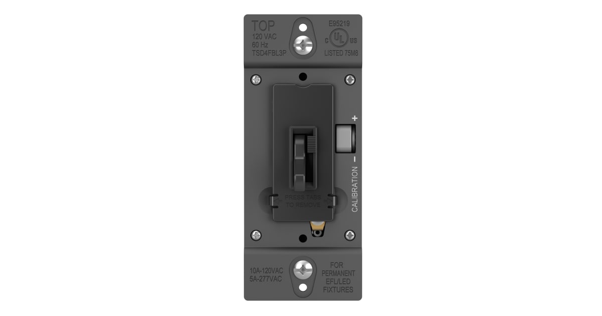Legrand TSD4FBL3PBK Toggle Slide Dimmer 0-10 Volt Single Pole/3-Way ...