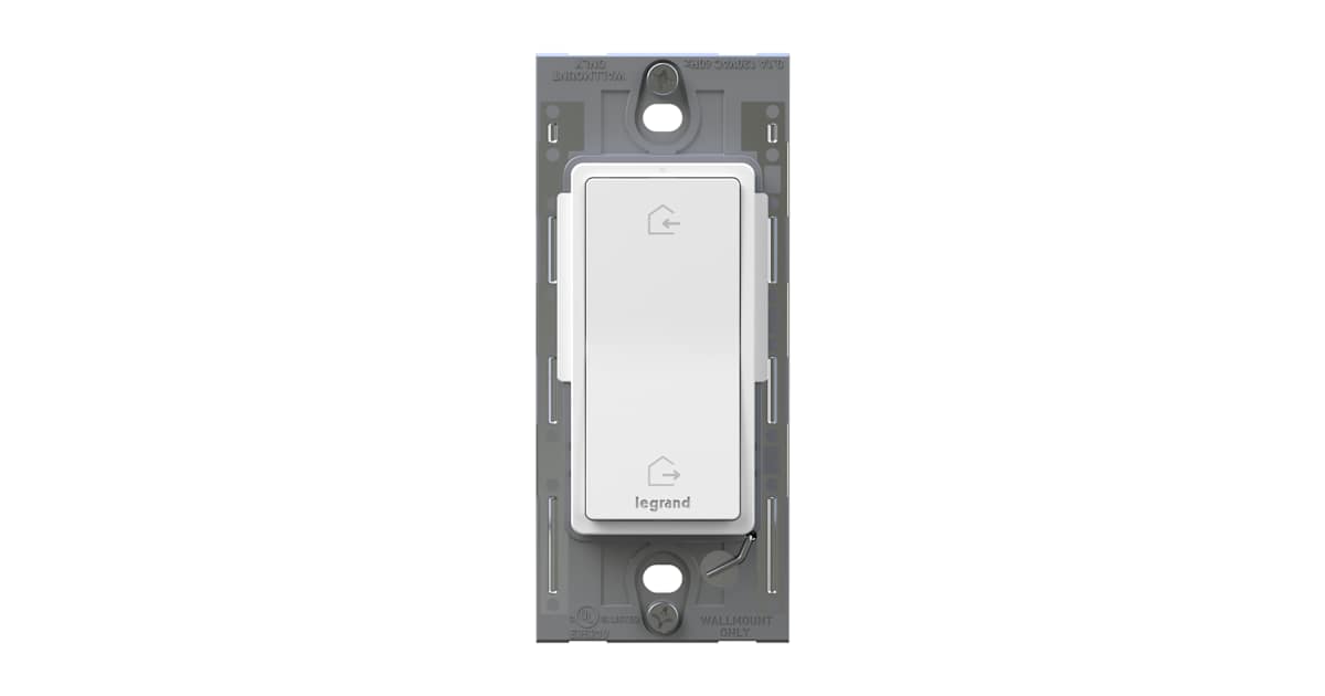 Legrand WNRL34WH radiant Wired Home/Away Smart Switch with Netatmo ...
