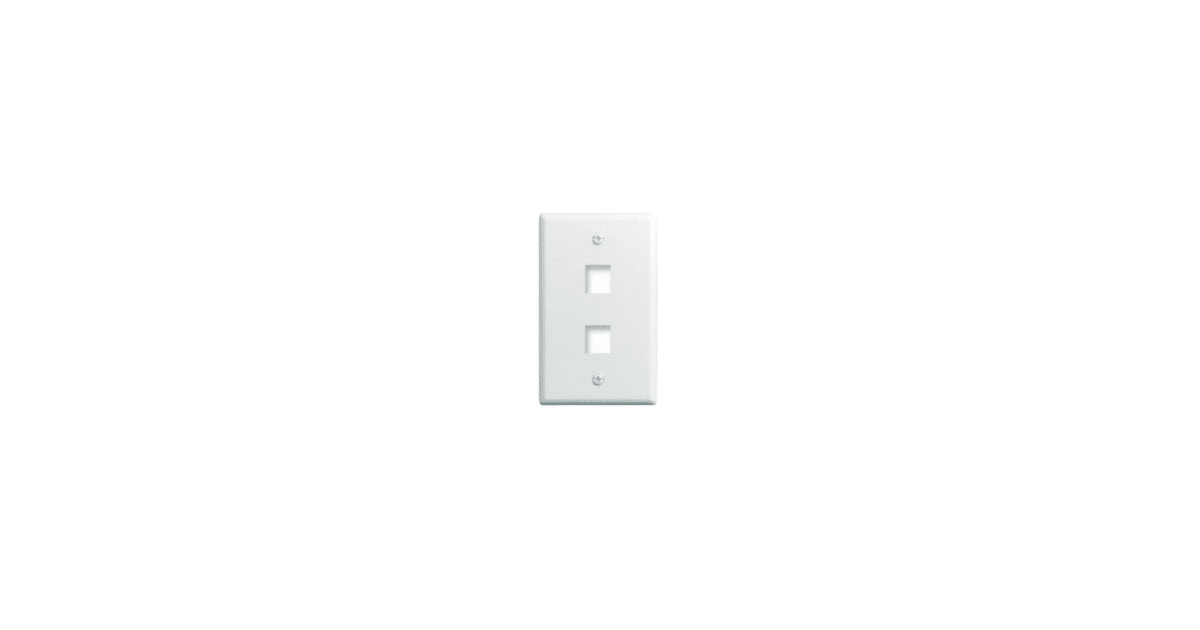 Legrand WP3402WH On-Q 1-Gang 2-Port Wall Plate | Ferguson Home