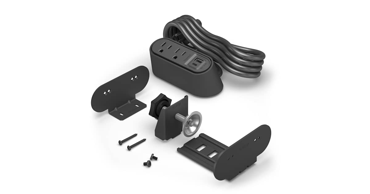 Legrand WSPC220CBK Wiremold Desktop Power Center Slim, 2 Outlets + USB ...