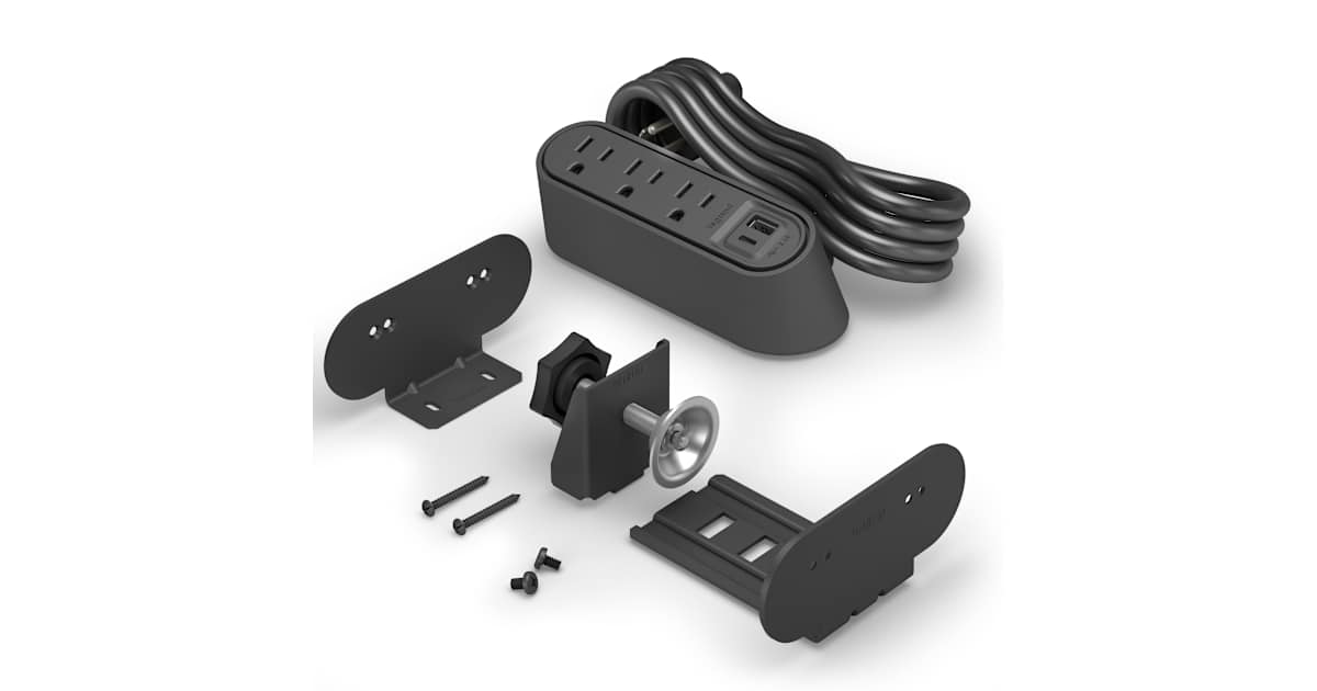 Legrand WSPC320CBK Wiremold Desktop Power Center Slim, 3 Outlets + USB ...