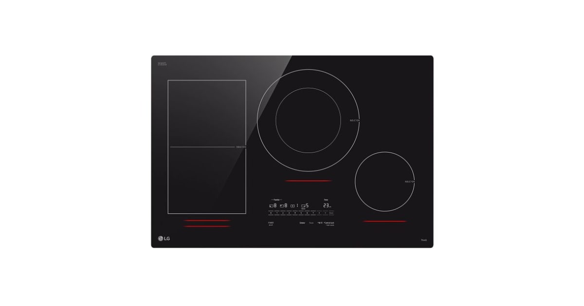 LG CBIH3017BE 30 Inch Wide 4 Burner Electric Cooktop with Top Mounted ...