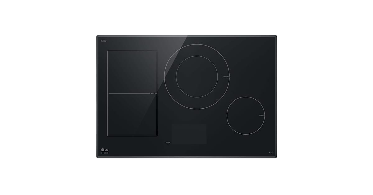 LG CBIS3018BE Studio 30 Inch Wide 4 Burner Electric Cooktop with LCD ...