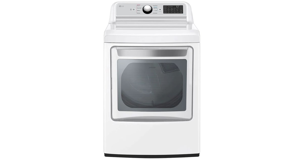 LG DLE7400WE 27" Wide 7.3 Cu. Ft. Energy Star Certified Electric Dryer ...