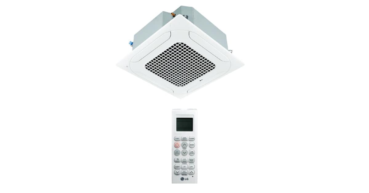 LG KNSCB361A 36,000 BTU Cooling Mini Split Ceiling Cassette Indoor Unit ...