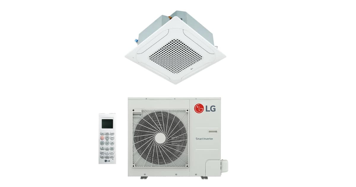 LG KSUDB181A 18K BTU Cooling 20.5 SEER2 One Zone Ceiling Cassette Mini ...