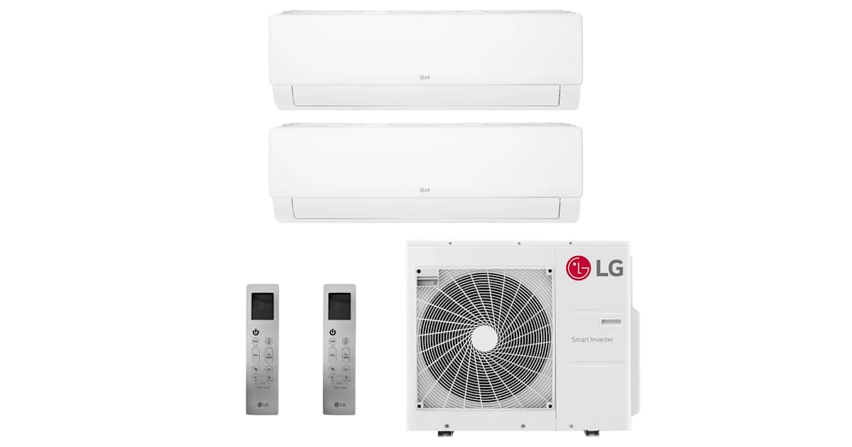 LG KUMXA181A KNUAB091A KNUAB121A 18K BTU Cooling 20 SEER2 Two Zone Wall ...