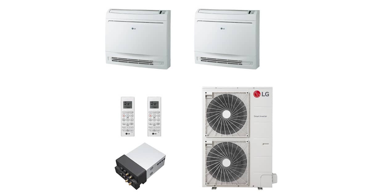 LG KUMXA361A 2-KNMQB151A 36K BTU Cooling 22 SEER2 Two Zone Floor ...