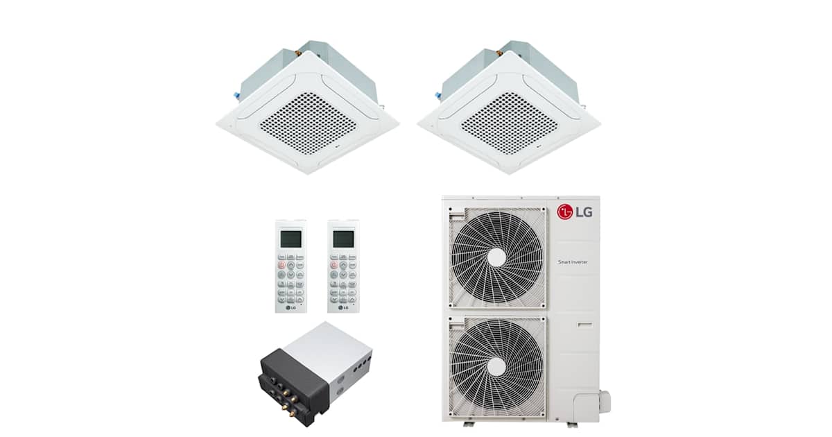 LG KUMXA361A 2-KNUDB181A 36K BTU Cooling 22 SEER2 Two Zone Ceiling ...
