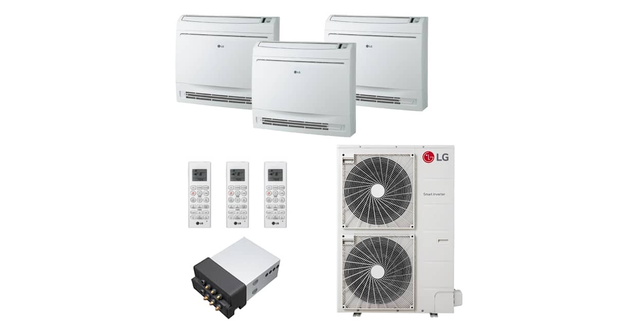 LG KUMXA361A 3-KNMQB151A 36K BTU Cooling 22 SEER2 Three Zone Floor ...