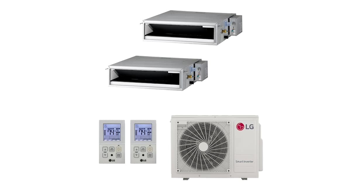 LG KUMXB181A KNMKB091A KNMKB121A 18K BTU Cooling 18.5 SEER2 Two Zone ...