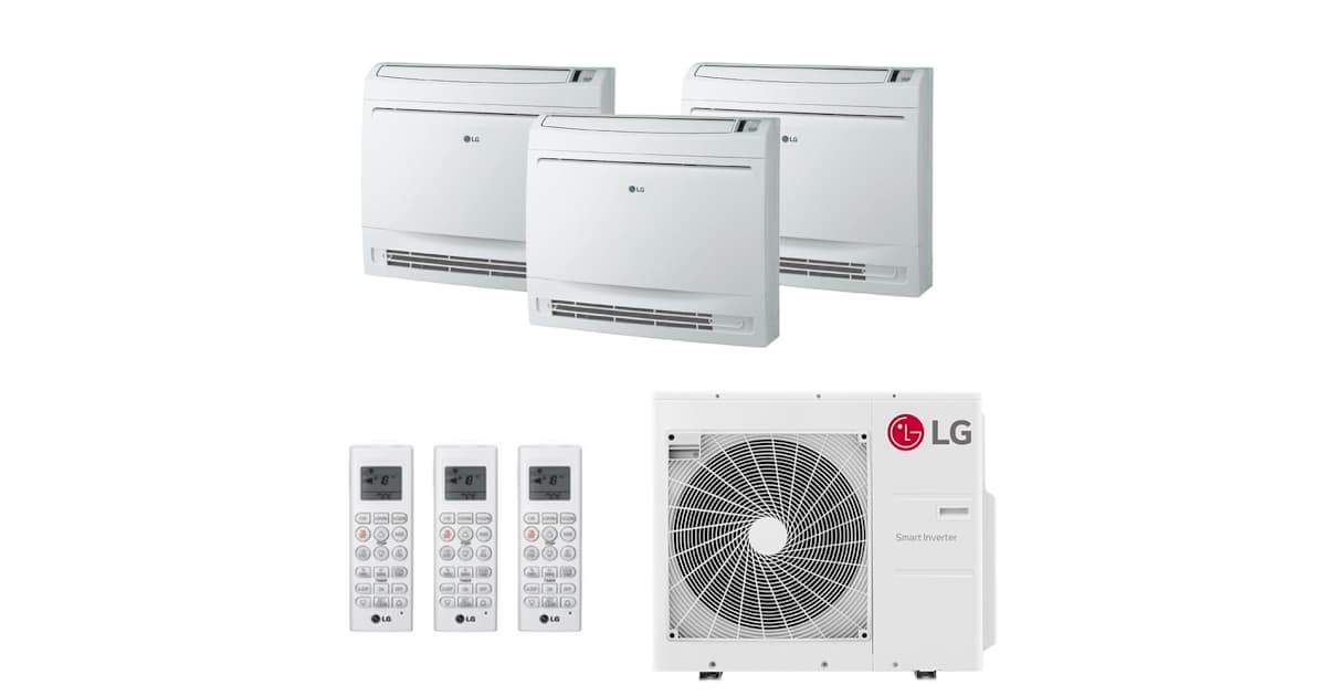 LG KUMXB301A 3-KNUQB091A 30K BTU Cooling 22 SEER2 Three Zone Floor ...