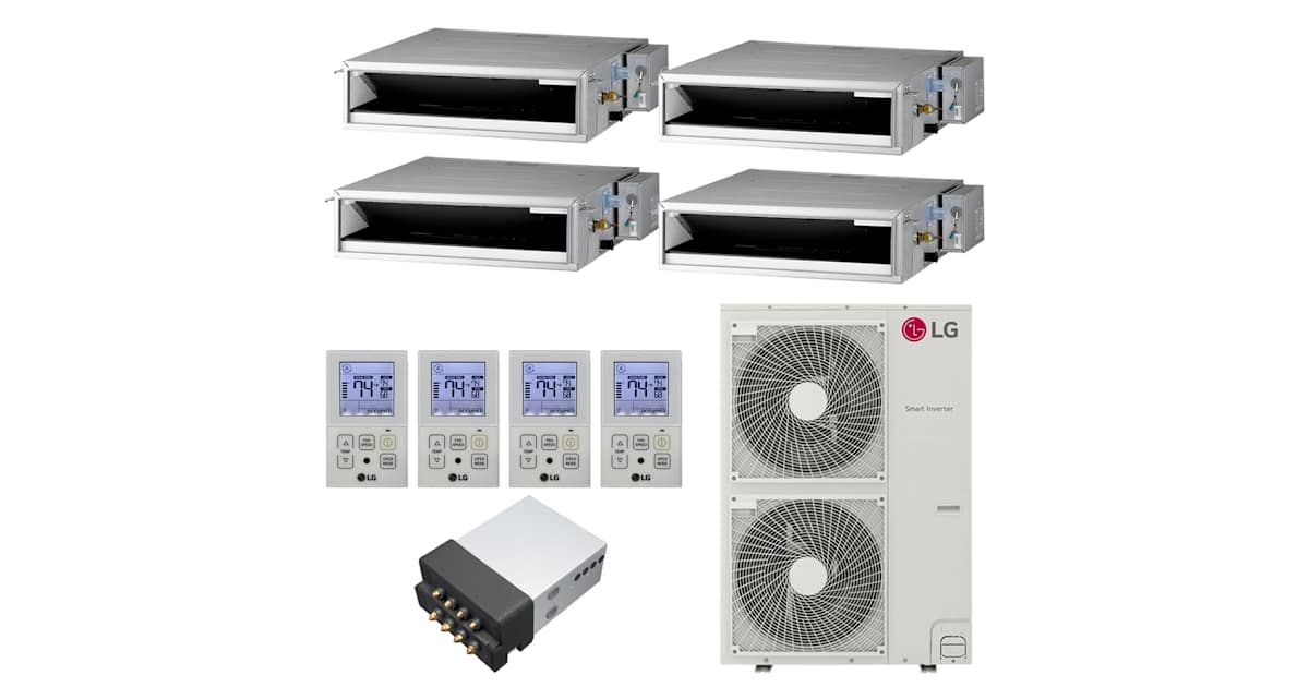 LG KUMXB481A 2-KNMKB091A 2-KNMKB181A 48K BTU Cooling 19 SEER2 Four Zone ...