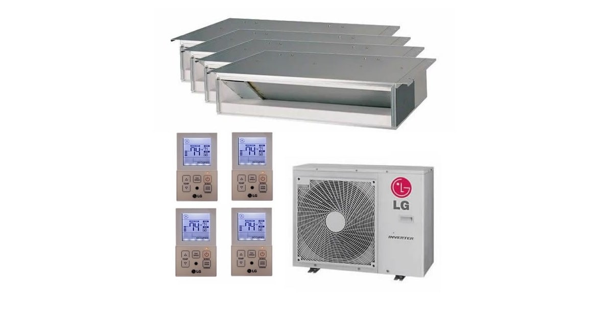 LG L4H36D09121212-B Multi F Series 36K BTU Cooling / 36K BTU Heating 18 ...