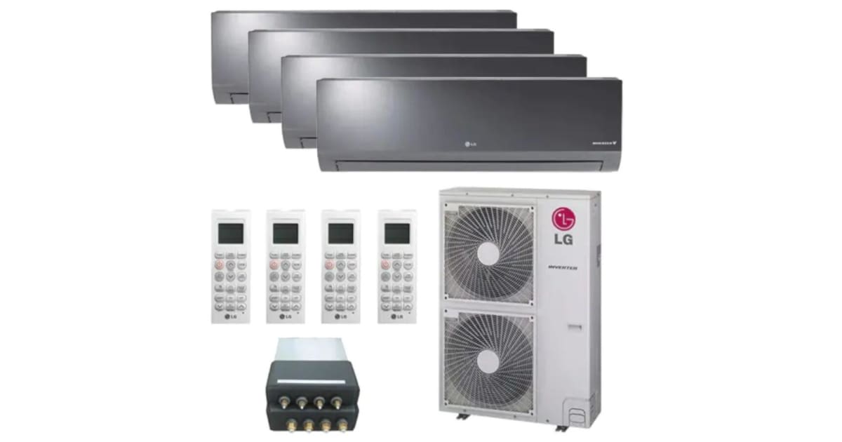 LG L4L48A09091818 Art Cool Mirror Series 48K BTU Cooling / 52.5K BTU ...