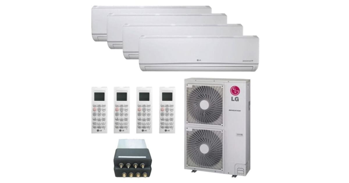 LG L4L48W09091515 48K BTU Cooling / 52.5K BTU Heating 20.5 SEER2 Four ...