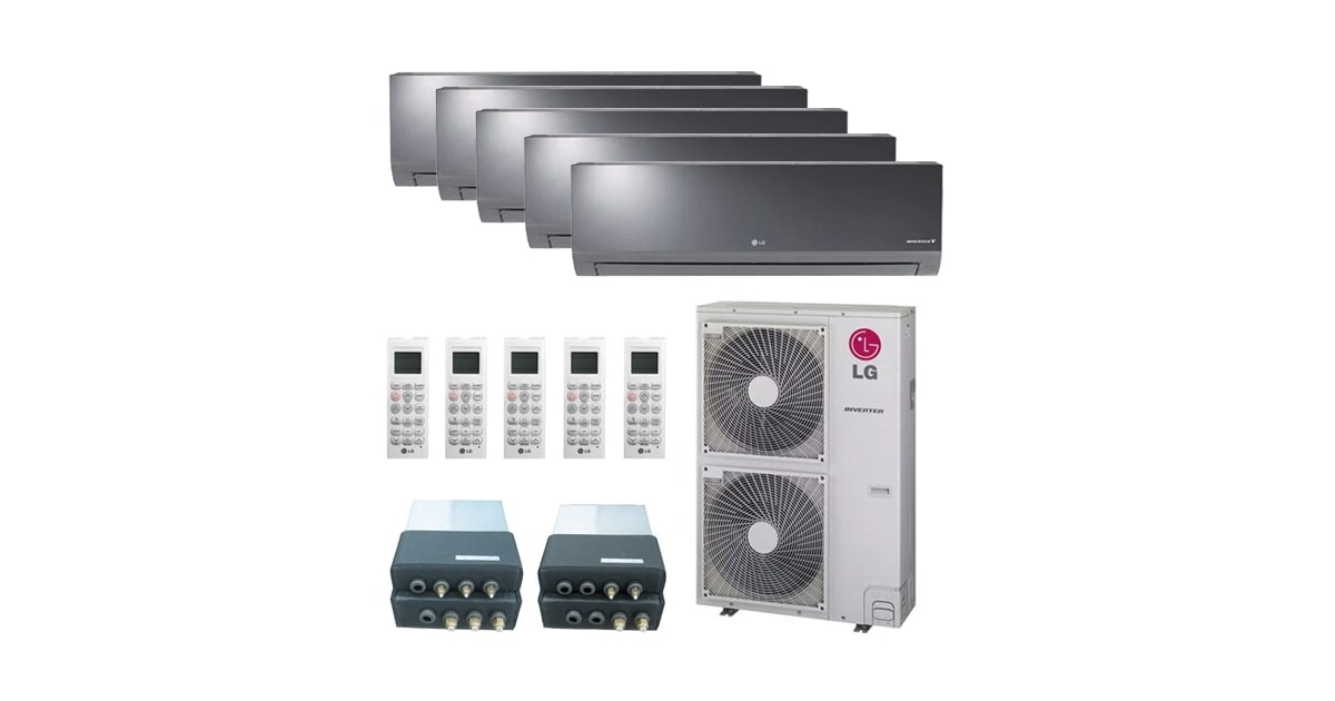 LG L5L42A0909090909 Art Cool Mirror Series 42K BTU Cooling / 48K BTU ...