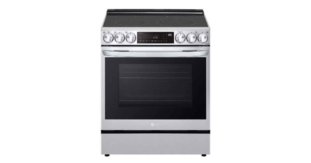 LG LSEL6335FE 30 Inch Wide 6.3 Cu. Ft. Slide In Fingerprint Resistant ...