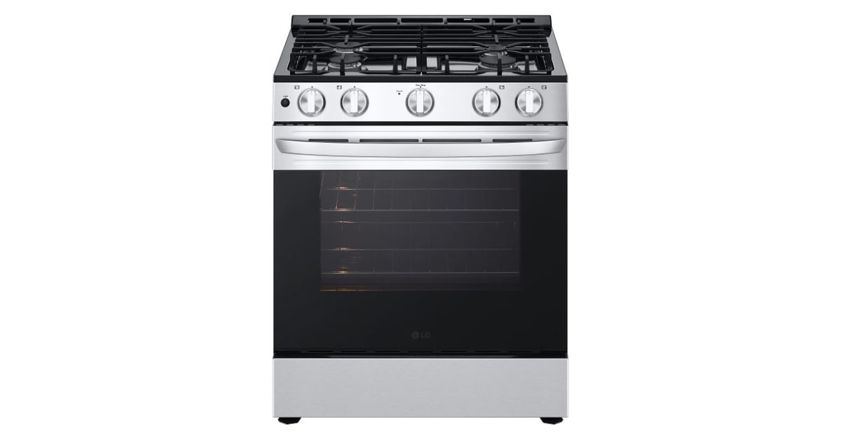 LG LSGL5830S 30 Inch Wide 5.8 Cu. Ft. Free Standing Gas Range with Knob ...