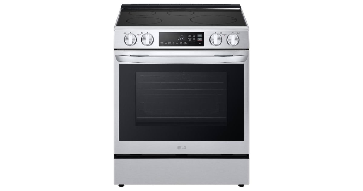 LG LSIL6334FE 30 Inch Wide 6.3 Cu. Ft. Slide In Fingerprint Resistant ...