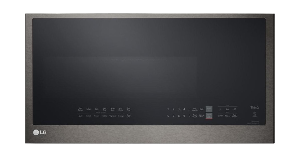 LG MVEL2033D 30 Inch Wide 2 Cu. Ft. 1050 Watt Fingerprint Resistant ...