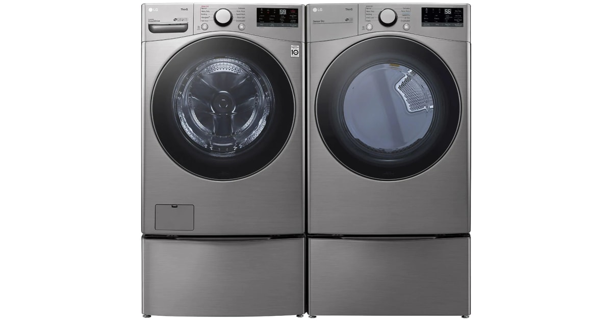 LG WM3600HVA-DLE3600V-WDP6V 27 Inch Wide 4.5 Cu. Ft. Front Load Washer ...
