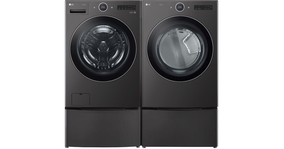 LG WM6700HBA-DLEX6700B-WDP6B 27 Inch Wide 5 Cu. Ft. Front Load Washer ...