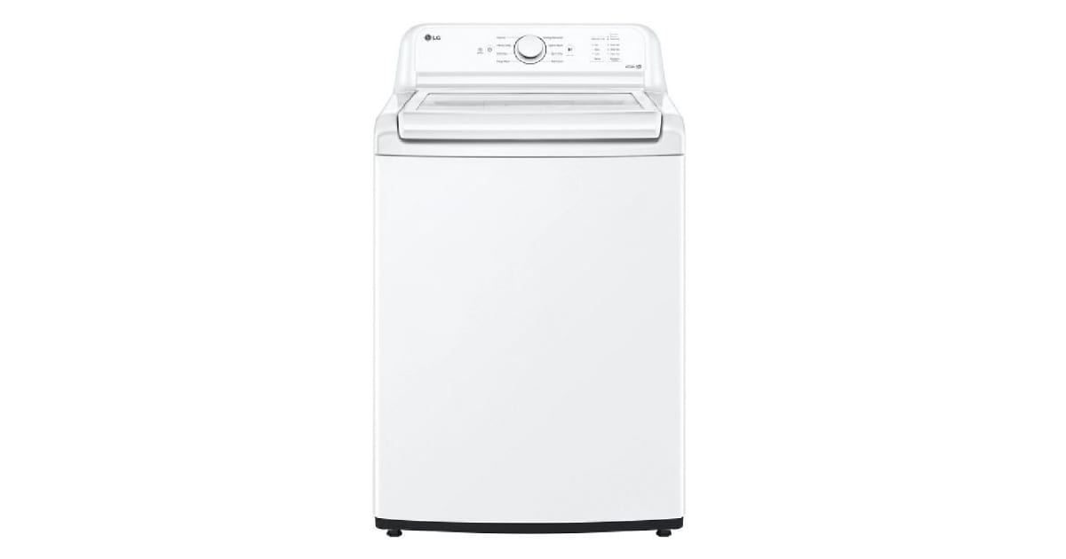 LG WT6100CW 27 Inch Wide 4.3 Cu. Ft. Top Loading Washing Machine with ...