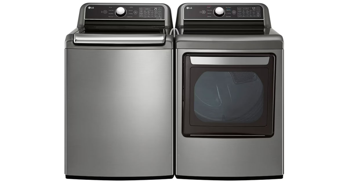 LG WT7400CV-DLG7401VE 27 Inch Wide 5.5 Cu. Ft. Top Load Washer and 7.3 ...