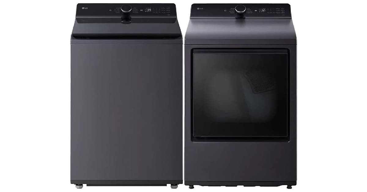 LG WT8400CB-DLG8401BE 27 Inch Wide 5.5 Cu. Ft. Top Load Washer and 27 ...