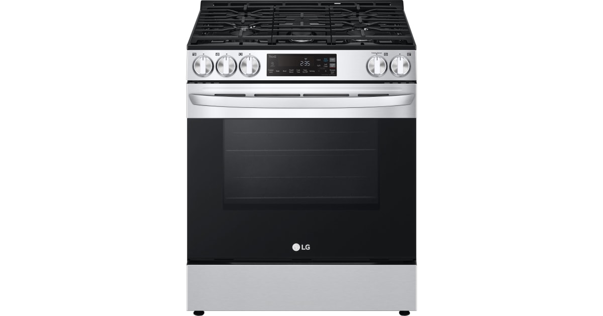 LG LSGL5831F 30 Inch Wide 5.8 Cu. Ft. Slide In Gas Range with EasyClean ...