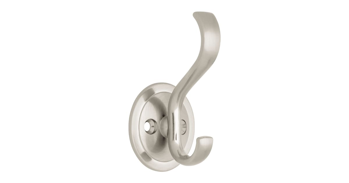 Liberty Hardware B42307J-SN-C Swooping Coat and Hat Hook with Round ...