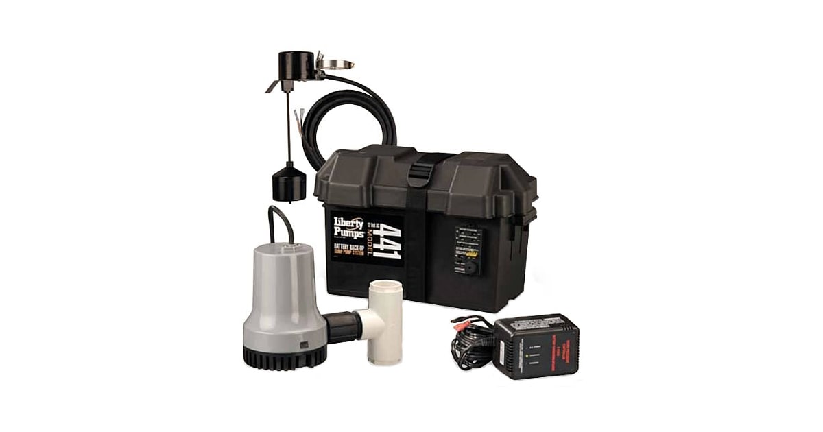 Liberty Pumps 441 Battery Back Up Sump Pump System (1260 GPH @ 10 ...