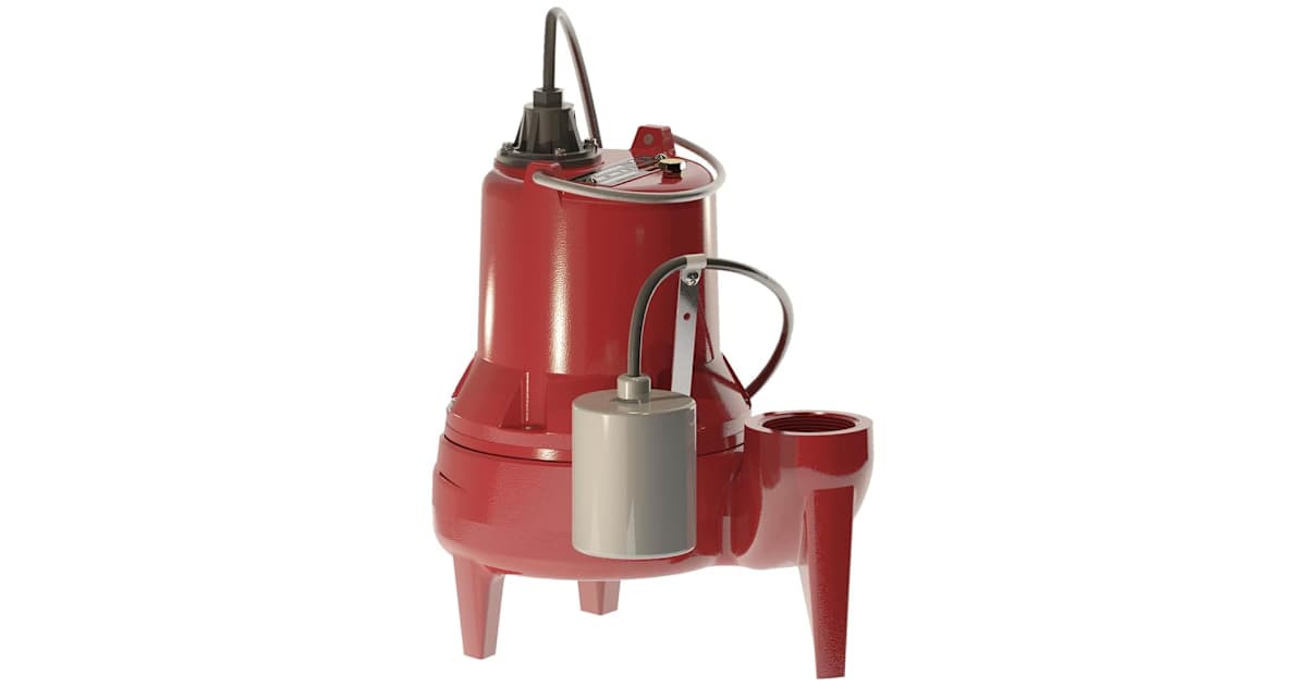 Liberty Pumps LE41A 4/10 HP Cast Iron Sewage Pump (2") with Piggyback ...