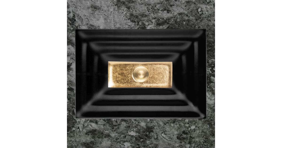 Linkasink AG03B-04BRS 20" Rectangular Glass Undermount Bathroom Sink ...