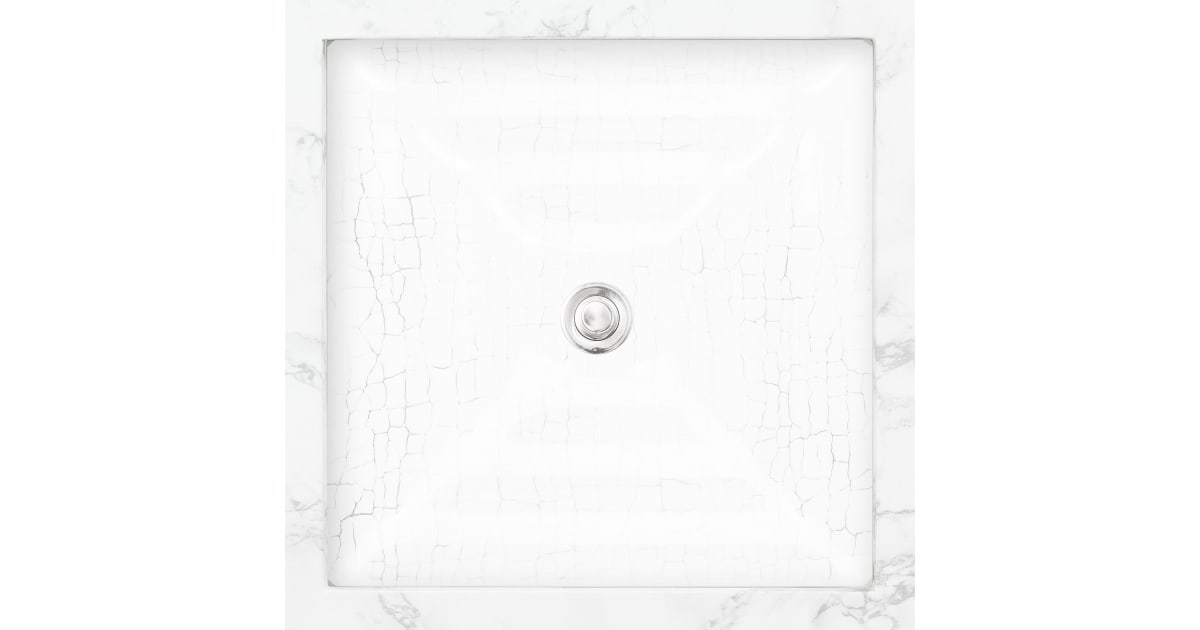 Linkasink AG06F-01 18" Square Glass Undermount Bathroom Sink | Build.com