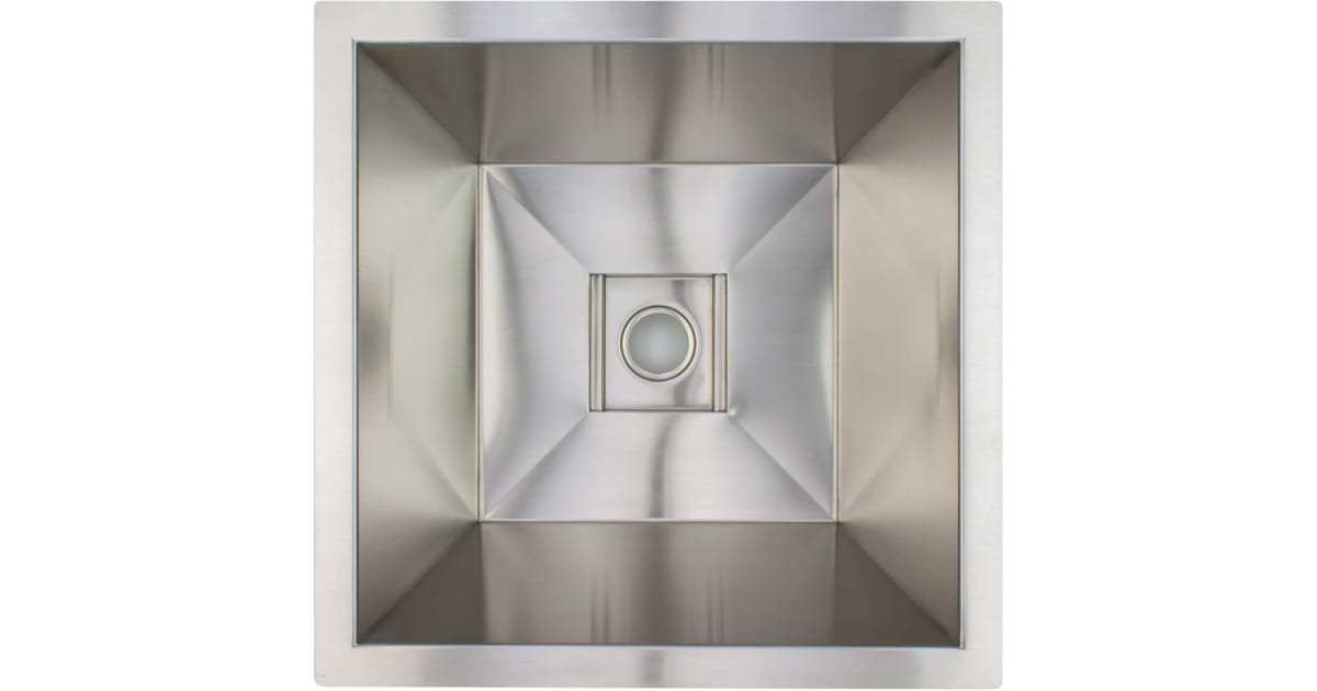 Linkasink C080 SS Smooth Metals 16" Undermount Single Basin Stainless ...