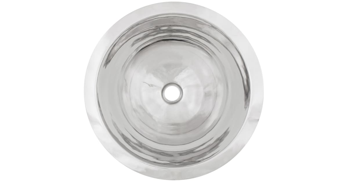 Linkasink CS002PS Smooth Large Round 16" Circular Brass Drop In ...