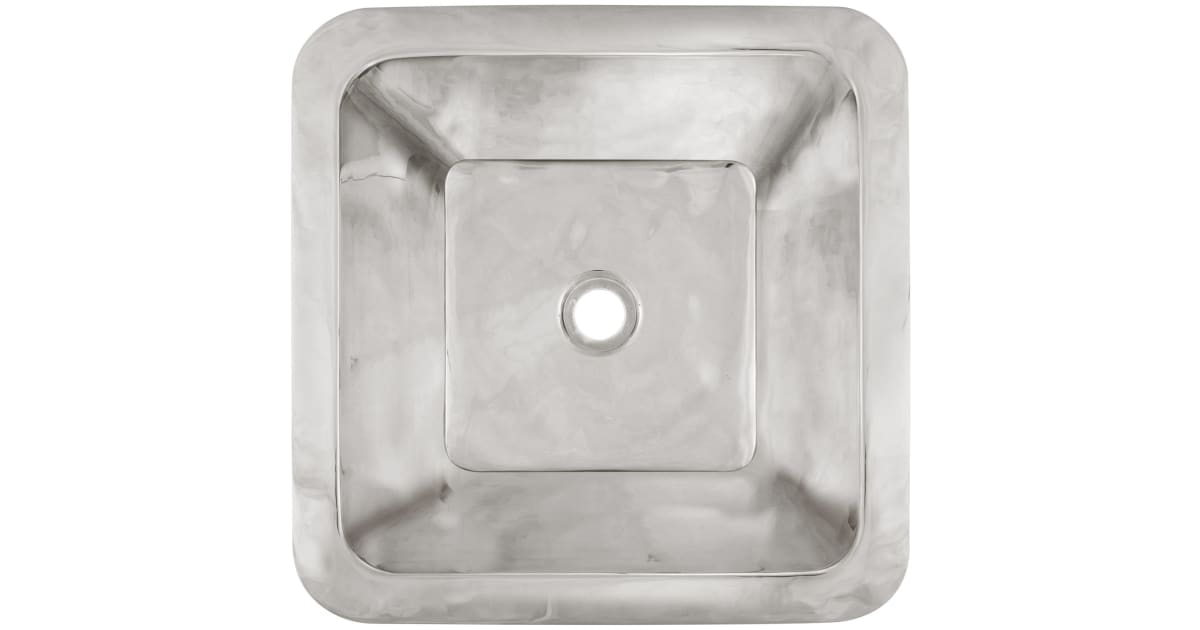 Linkasink CS007-2PS Smooth Large Square 20" Square Brass Drop In ...