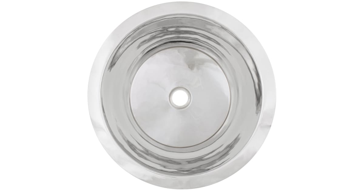 Linkasink CS016A-PS Smooth Small Round Flat Bottom Undermount Single ...