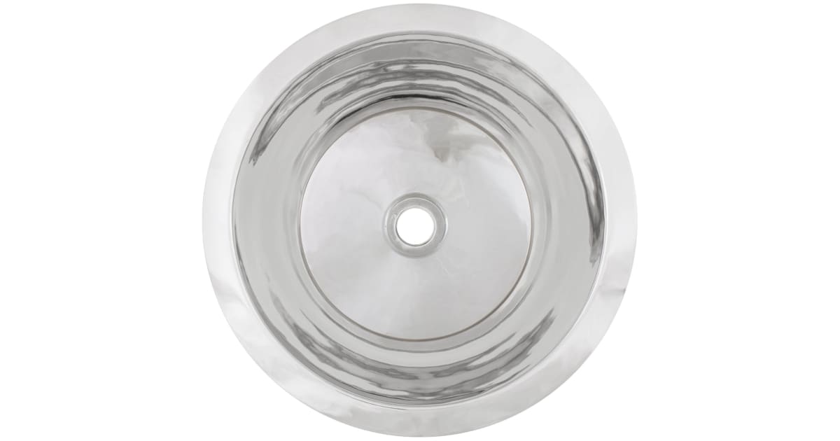 Linkasink CS016PS Smooth Small Round Flat Bottom Undermount Single ...