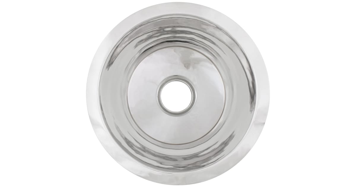 Linkasink CS017PS Smooth Small Round Flat Bottom Undermount Single ...
